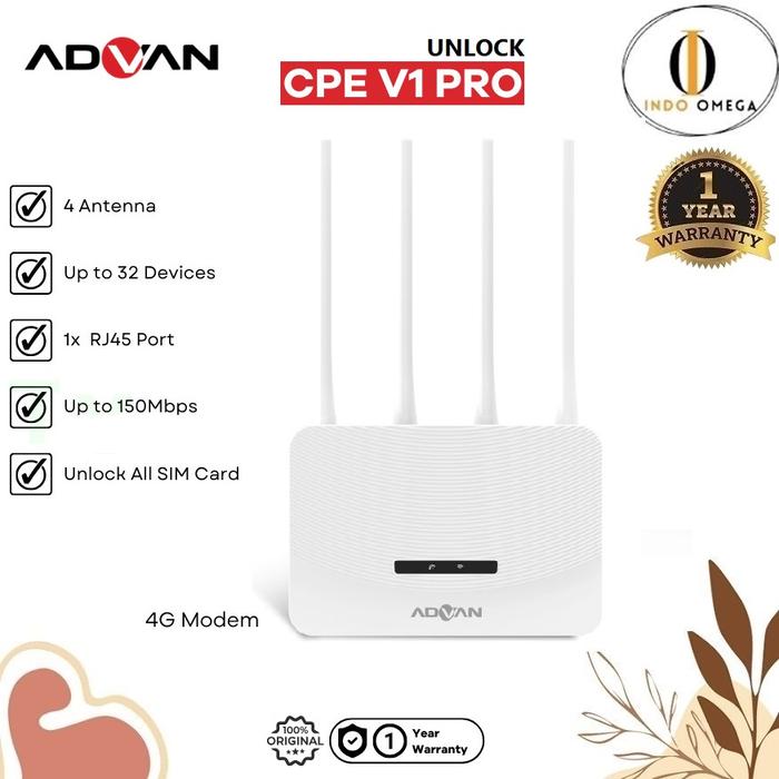 Jual ADVAN CPE V1 PRO MODEM + WIFI + ROUTER 4G LTE UNLOCK OPERATOR ...