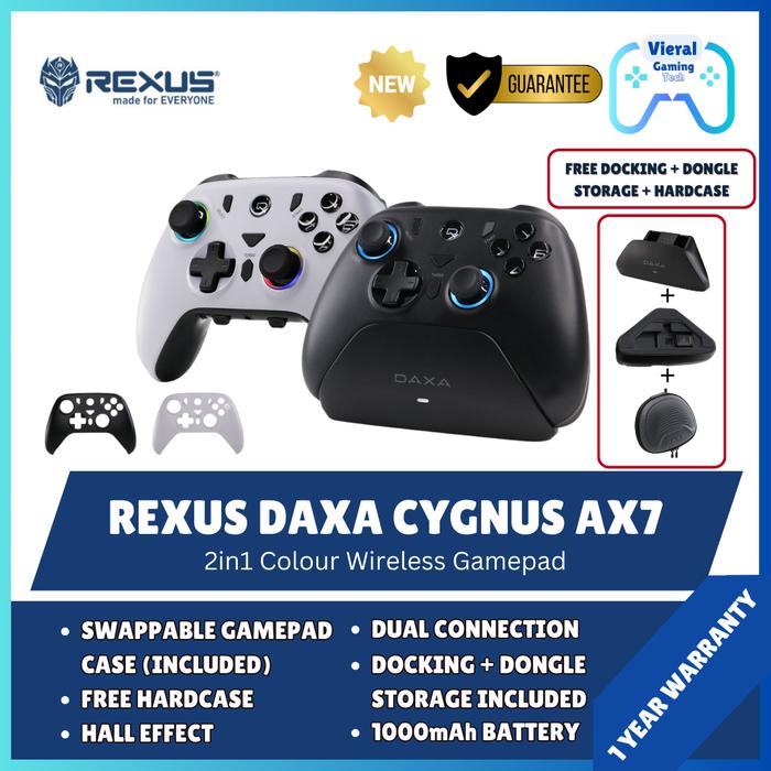 Jual Rexus Daxa Cygnus AX7 Wireless Gamepad 2in1 Colour Controller ...