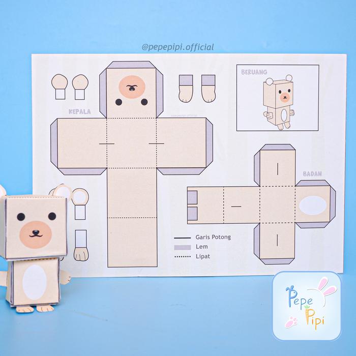 Jual Papercraft Pola Hewan Paper Craft Kerajinan Kertas Cut & Play ...