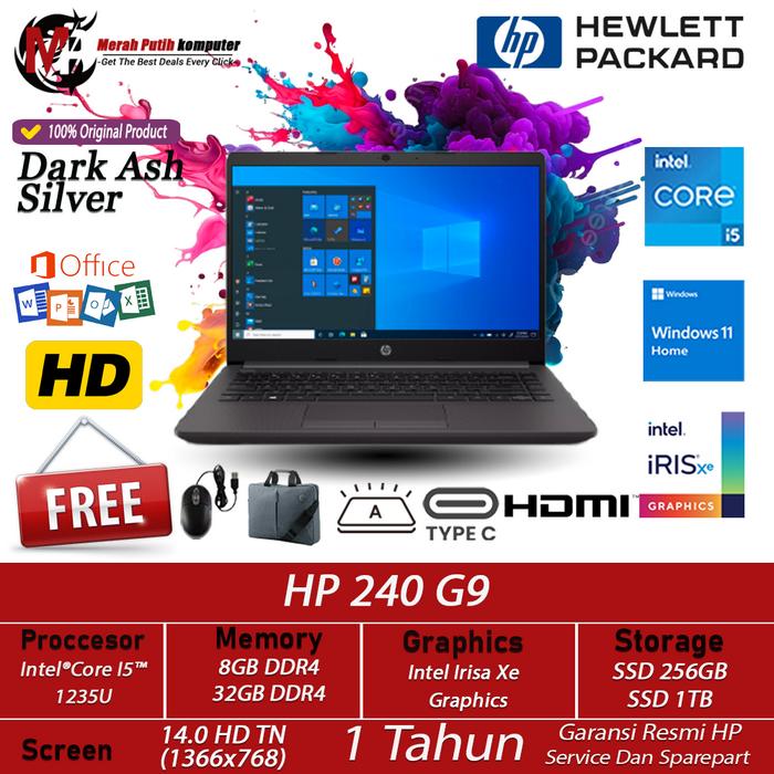 Jual Laptop HP 240 G9 Intel Core I5 Ram 32GB 1TB SSD 14.0 HD Backlight ...