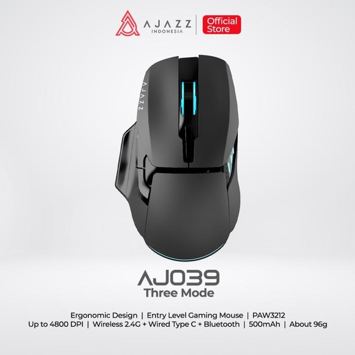 Promo Ajazz AJ039 / AJ-039 Gaming Mouse Wired / Wireless 3in1 ...