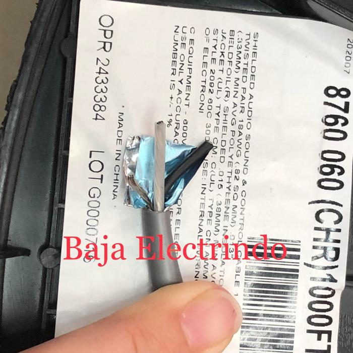Jual Kabel Instrumen / signal 1 pair 18AWG BELDEN 8760 @Roll 305mtr dan ...