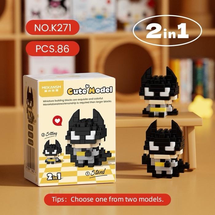 Jual Mainan Mini Brick Karakter / Cute Aesthetic Nano Building Bricks DIY Kuromi - Batman - Kota ...