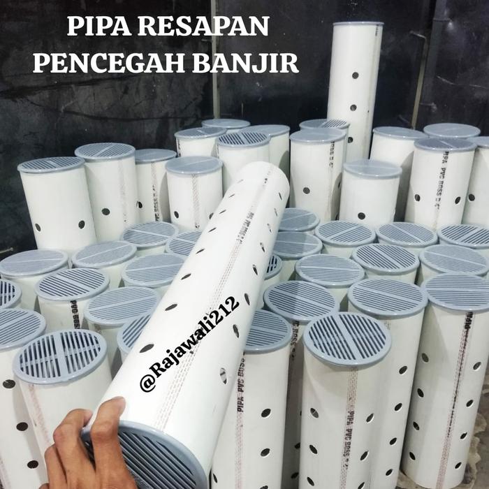 Jual Pipa Biopori Untuk Resapan Air / Pipa + Tutup Saringan Panjang ...