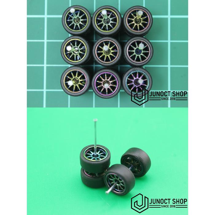 Jual Wheel Velg Customize Ban Karet 1:64 Magic Color Purple Ungu Model ...