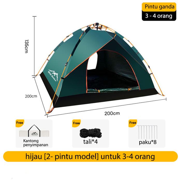 Promo Tenda Camping Lipat Otomatis Outdoor & Indoor Tenda Gunung Untuk ...