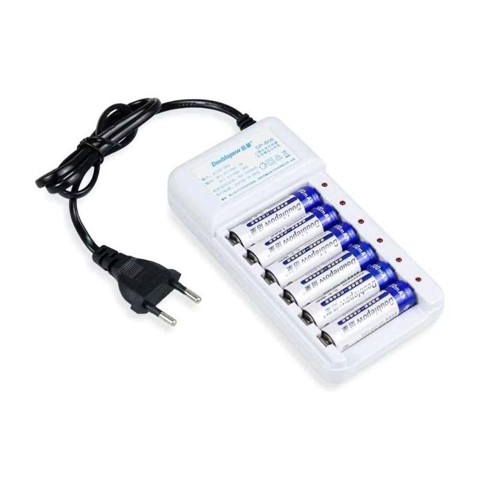 Jual Paket Batu Baterai Batre Cas Charger+Battery LED Isi Ulang AA/AAA ...