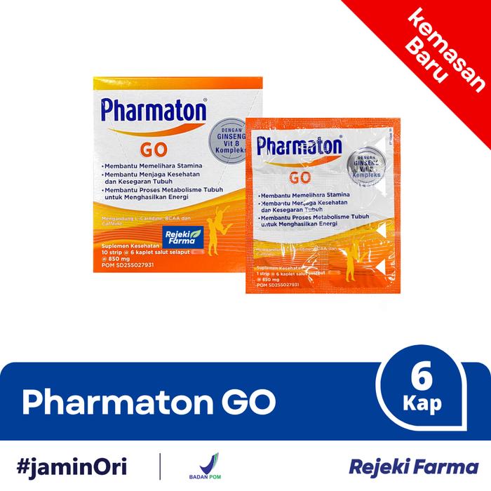Jual Pharmaton GO 1 strip isi 6 Tablet - dengan Gingseng dan B Kompleks Pharmaton Formula Vit ...