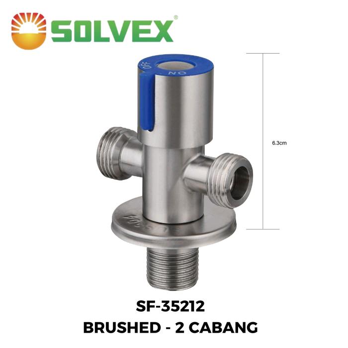 Promo SOLVEX Stop Kran Cabang Toilet Stainless SUS 304 Stop Kran Air T ...