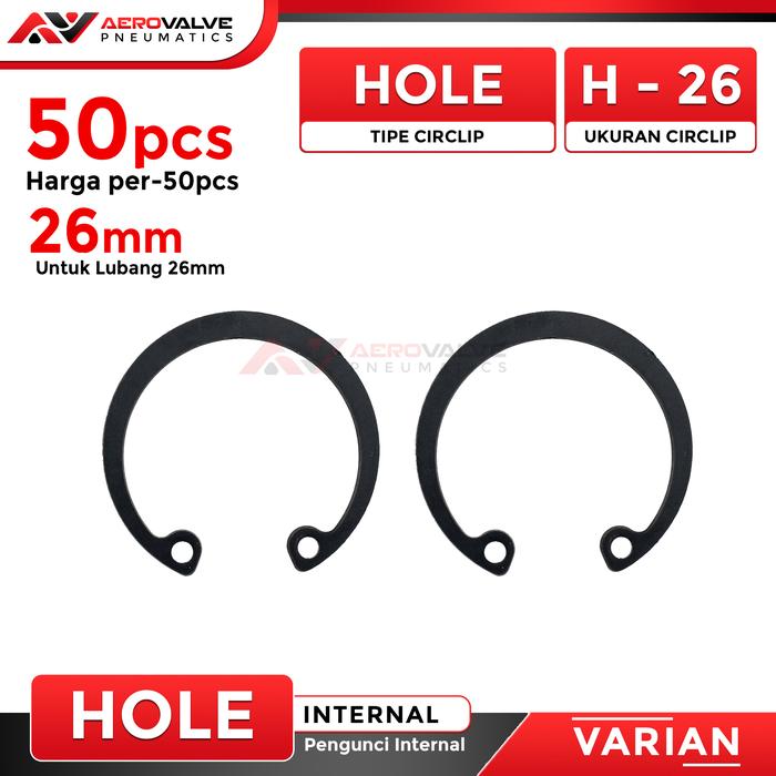 Promo (ISI 50) Snap Ring Internal Type H Tersedia lengkap H3-H40 Klip ...