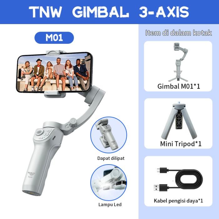 Promo TNW M01 PRO Gimbal 3 Axis hp Gimbal Stabilizer hp Smartphone ...