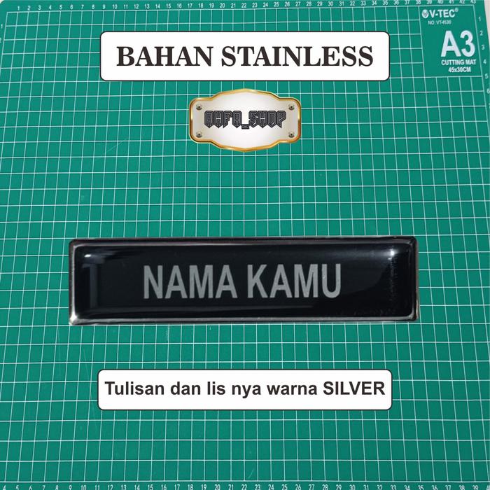 Jual Name tag ASN / PNS atau Paket Name tag bahan kuningan / stainless ...