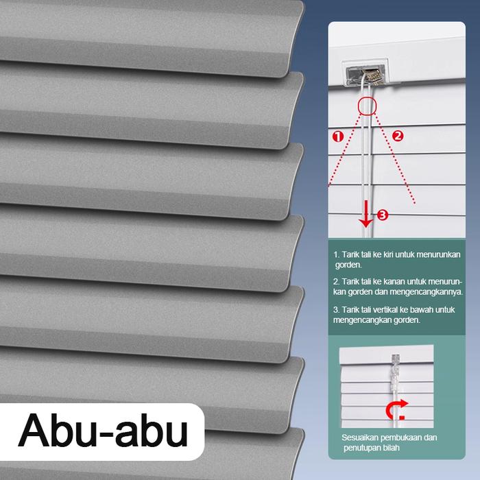 Promo Aluminium Venetian Blinds DELUXE Slat-Slimline Krey krei Tirai ...