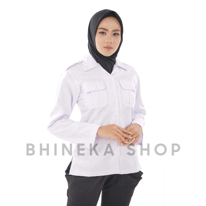 Promo Kemeja Pdh putih dinas Wanita Baju Putih Pdh Pns Wanita Kemeja ...