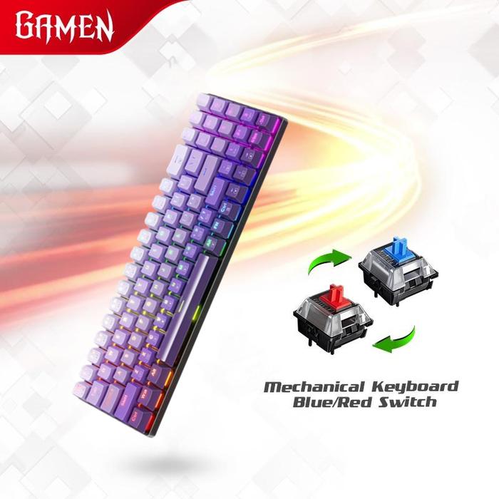 Promo [LIVE EXCLUSIVE] GAMEN Titan Elite Keyboard Gaming Mechanical 78 ...