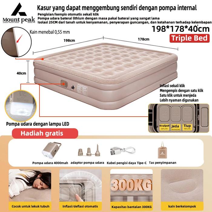 Promo ️Siap kirim️ Mountpeak Kasur Angin Pompa Listrik Berbagai pilihan ...