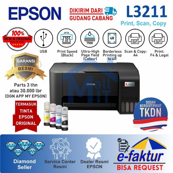 Promo JKT PRINTER EPSON L3210 L-3210 L 3210 L3211 L-3211 L 3211 3 IN 1 ...