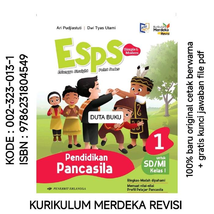 Jual Esps Pendidikan Pancasila Revisi SD / MI Kelas 1 2 3 4 5 6 Kurikulum Merdeka Erlangga ...
