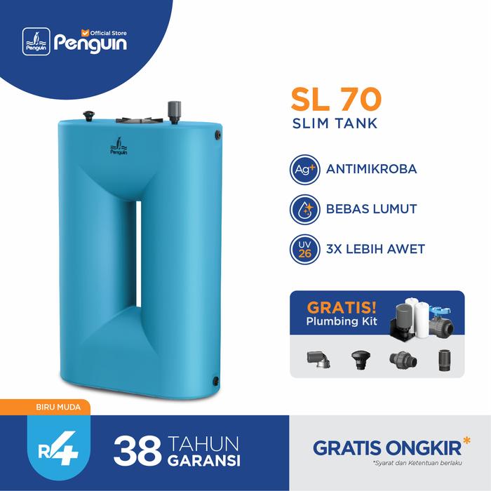 Promo Penguin SL-70 700 Liter Toren Tandon Tangki Air Slim Tank - Biru ...