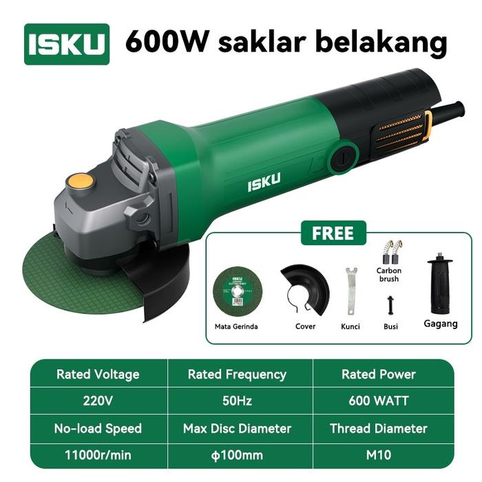 Promo ISKU Mesin Gerinda Tangan 850W 600W Angle Grinder Multifunction ...