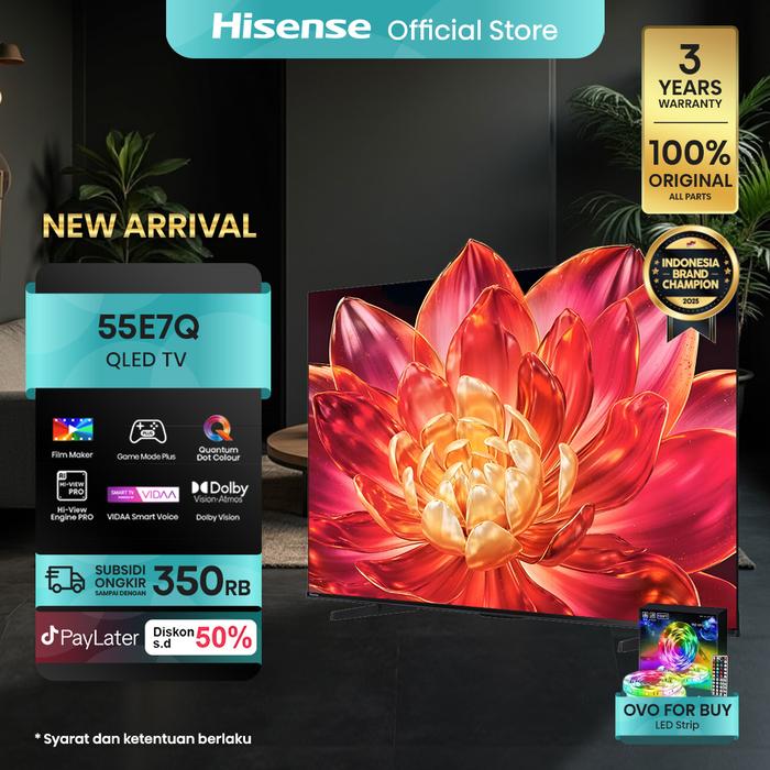 Promo 【New Arrival QLED】Hisense-E7Q series-43/50/55/65/75inch TV-QLED-Filmmaker mode-Quantum Dot ...
