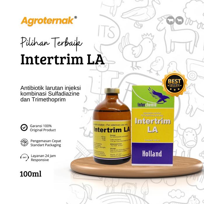 Jual INTERTRIM LA Inj. 100ml Obat Infeksi Saluran Pencernaan Pernafasan ...