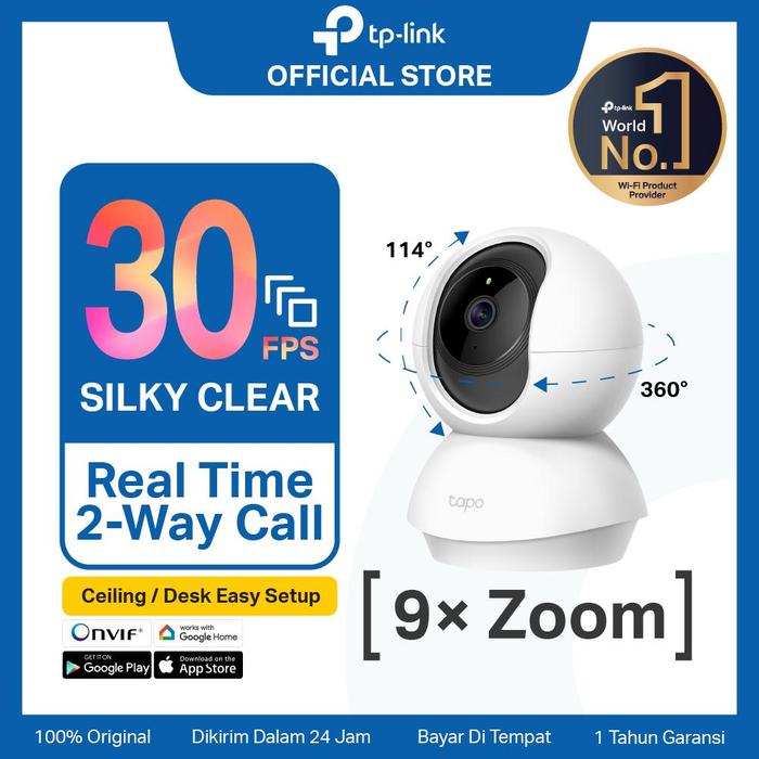 Promo TP-Link Tapo C200 | 1080P Kamera CCTV | PTZ IP WiFi Camera | 2MP ...
