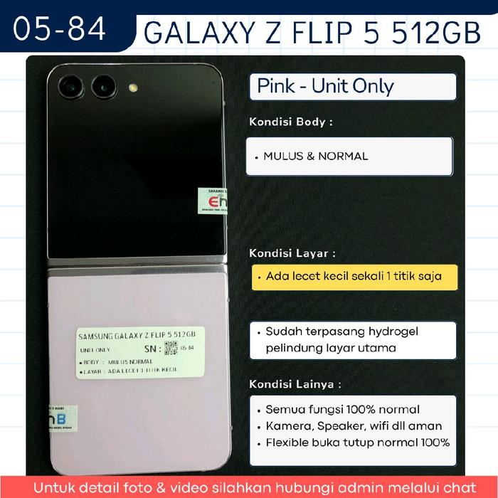 Jual Samsung Galaxy Z FLIP 5 5G 256GB | 512GB Ex SEIN Second Original ...