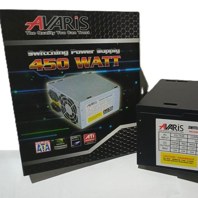 Jual Power Supply Avaris ATX 450W 24 Pin 2 SATA - PSU dengan box saja ...