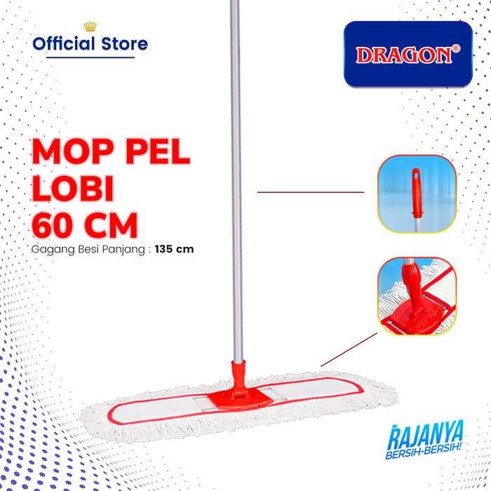 Promo [COD] [TERMURAH] Dragon Mop Pel Lobi 60cm Gagang Besi 135cm Floor ...