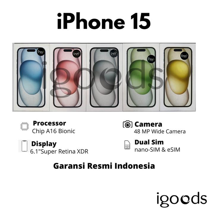 Promo iPhone 15 Garansi Resmi Promo - 128GB + Protect, Black Cicil 0% ...