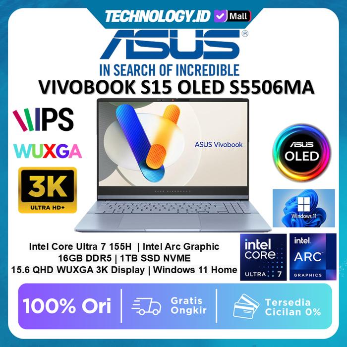 Promo ASUS Vivobook S15 OLED S5506MA Intel Core Ultra 7 155H Ram 16GB ...