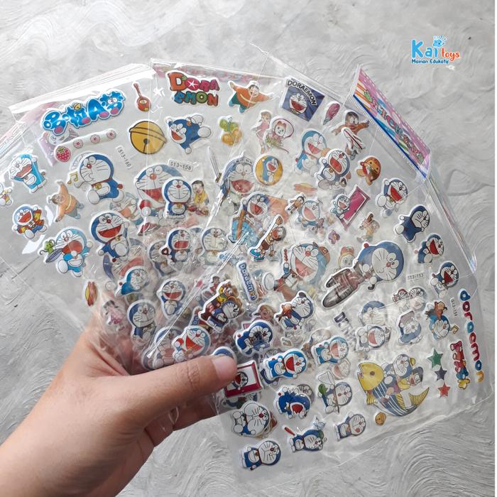 Jual Stiker Timbul Karakter 5 LEMBAR / Sticker Anak Lucu Pilih Tema ...