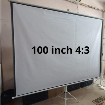 Jual TURUN HARGA !! Layar Proyektor Tripod Screen Projector 100inch 72 ...