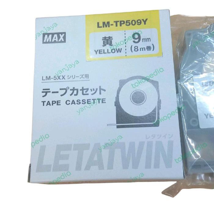 Jual letatwin max LM-TP509Y 9mm yellow/letarwin max tape cassette ...