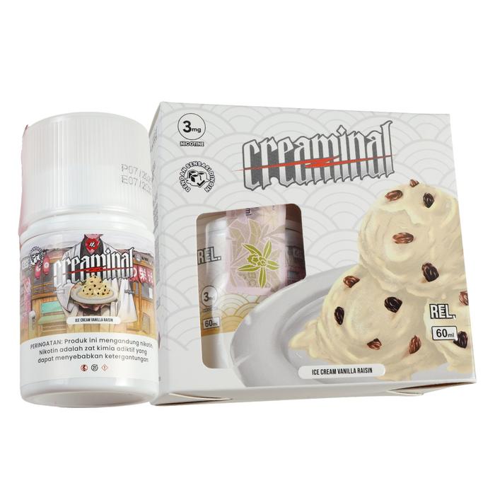 Jual CREAMINAL ICE CREAM VANILLA RAISIN FREEBASE - 3MG - Kota Bandung ...