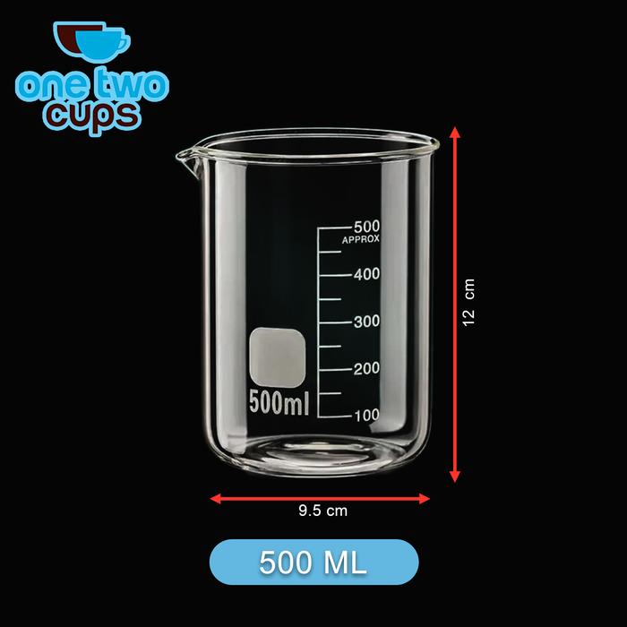 Jual One Two Cups Gelas Ukur Takar Lab Kimia 50ml 100ml 250ml 500ml ...