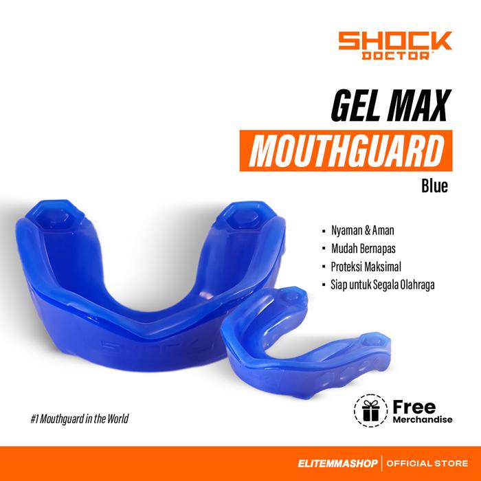Jual Mouthguard Shockdoctor Gel Max Strapless 6100 Pelindung Mulut dan ...