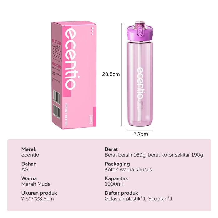 Promo 【EaseGo Series】ecentio botol minum 1000ml Portable Botol air Anak ...