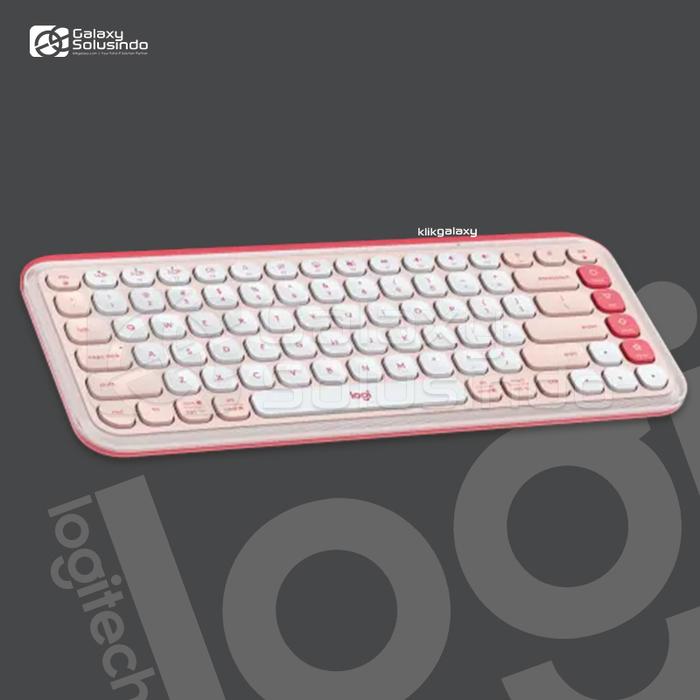 Promo Logitech POP ICON Wireless Keyboard - Lilac / Off White / Rose ...