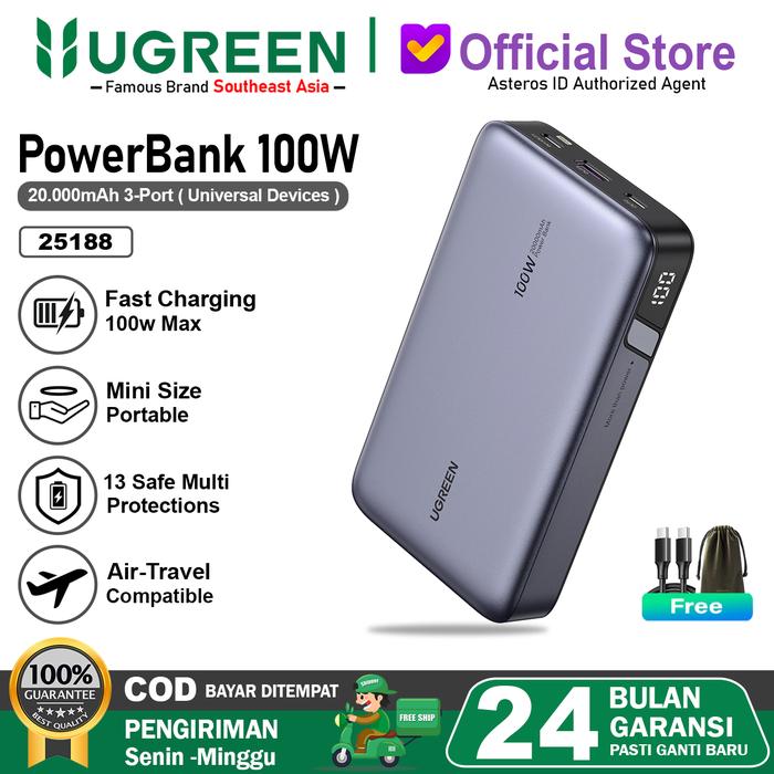 Promo UGREEN Power bank 10000Mah 20000Mah Fast Charging Max 22.5W - 25188 100w. - Jakarta Pusat ...