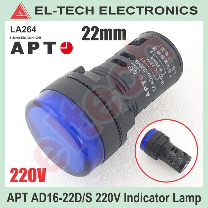 Jual 16mm 22mm 24V 220V AD16 Lamp Indicator AD16-16 AD16-22D Red Yellow Green Blue White Merah ...