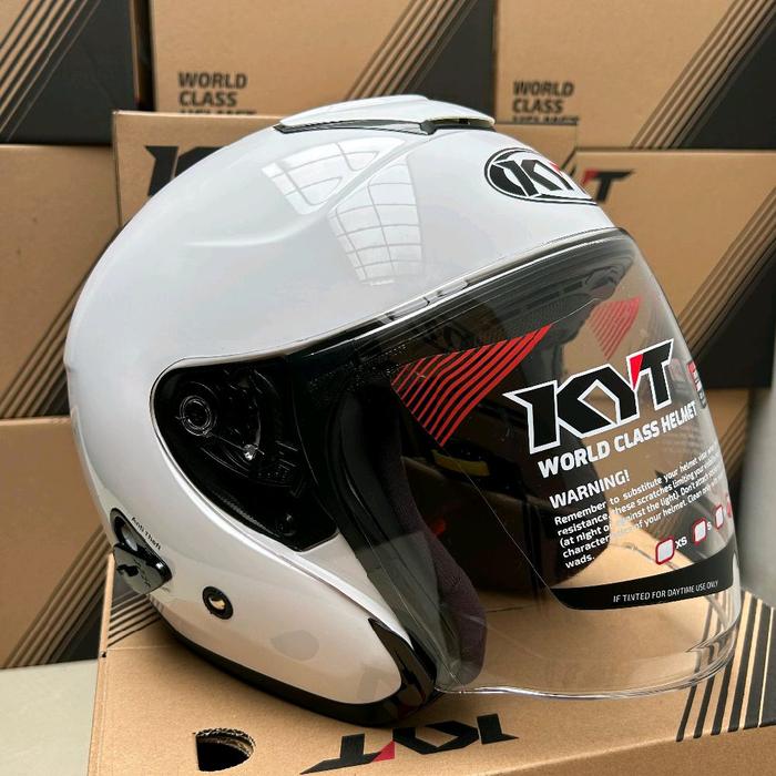 Jual HELM KYT Kyoto Putih Solid/White Original - M - Kab. Bekasi ...
