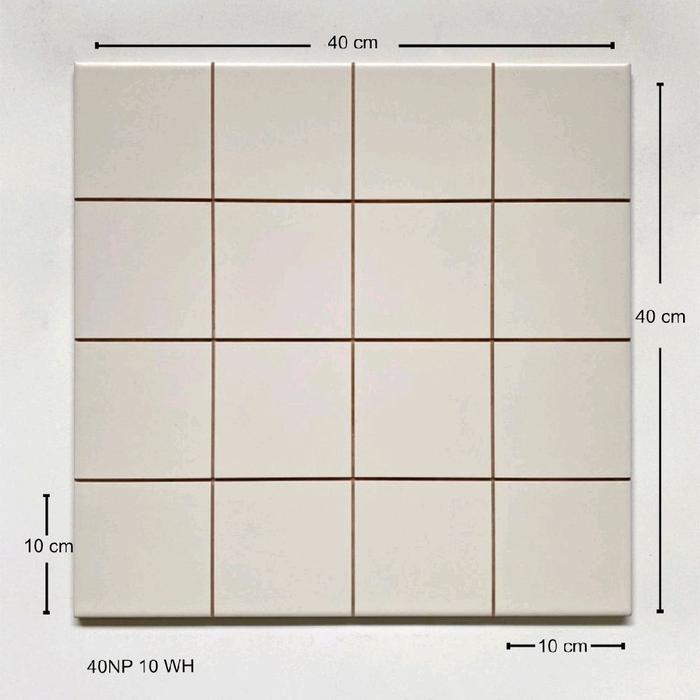 Jual Mosaik Precut Nat Palsu Ellagress Kotak Keramik 40X40 - Putih MT ...