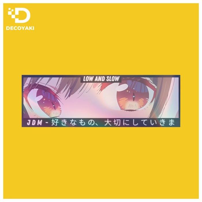 Jual Sticker Slap Hologram Anime JDM Low And Slow, Stiker Hologram ...