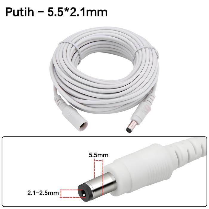 Promo XIHANCAM Kabel DC 12V Kabel Power CCTV 5 10 Meter Koneksi Kabel ...