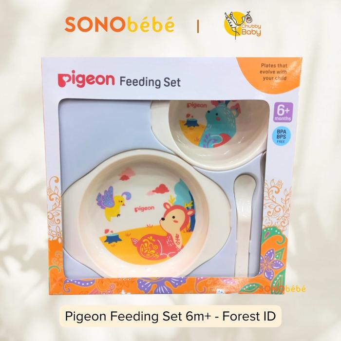 Jual Pigeon - Feeding Set Mini 6m+ | Set Piring Mangkuk Sendok MPASI ...
