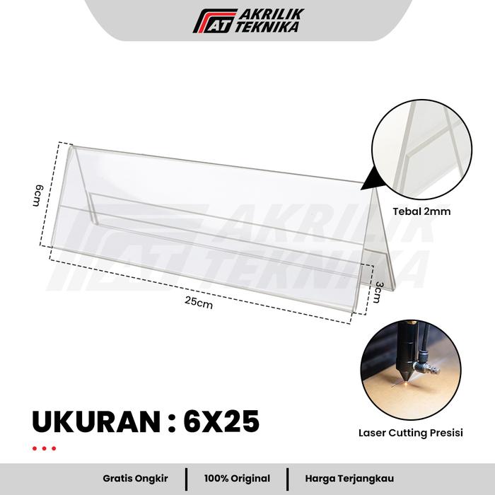 Jual Papan Nama Meja Akrilik Segitiga Tebal 2MM – Display Nama Panitia ...