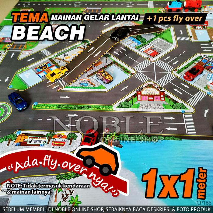 Jual 1X1 Meter Beach Mainan Gelar Lantai Miniatur Paket Bundling Tema ...