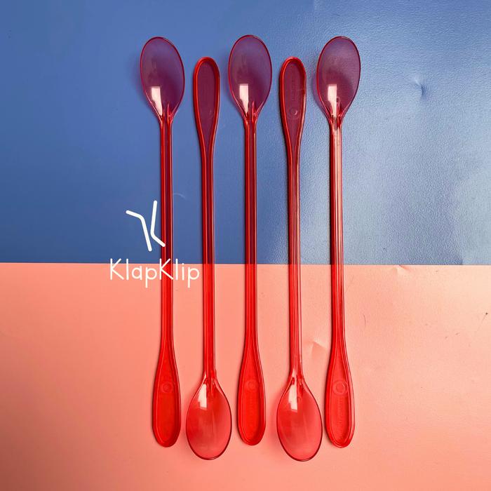 Jual 1 pack Sendok Juice Cocktail Warna Warni - Sendok Aduk Plastik ...